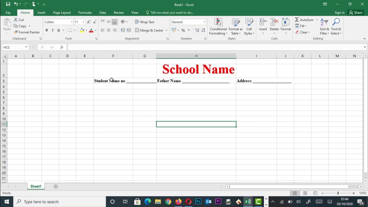 SIDA LOO SAMEYO STUDENT CARD (HOW TO CREATE A STUDENT FEE Card in Ms ...