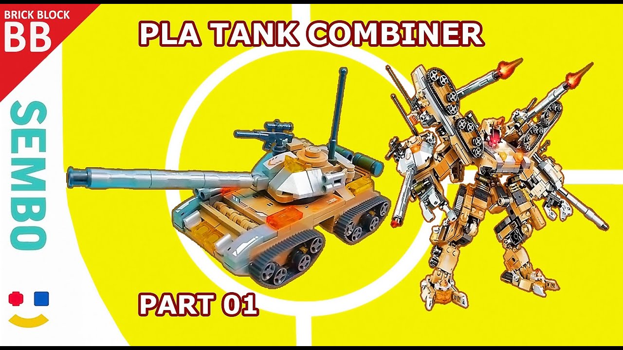 PLA Tank Combiner Sembo Block 203160 ⚡️ How to make Robot LEGO Combiner ...