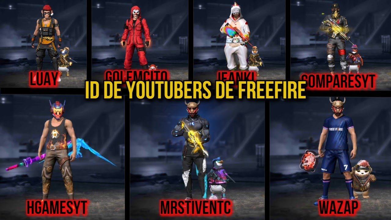 ID de YOUTUBERS de FREE FIRE TheDonato,MRStivenTC,ANTRONIX,YAIR17 - YouTube
