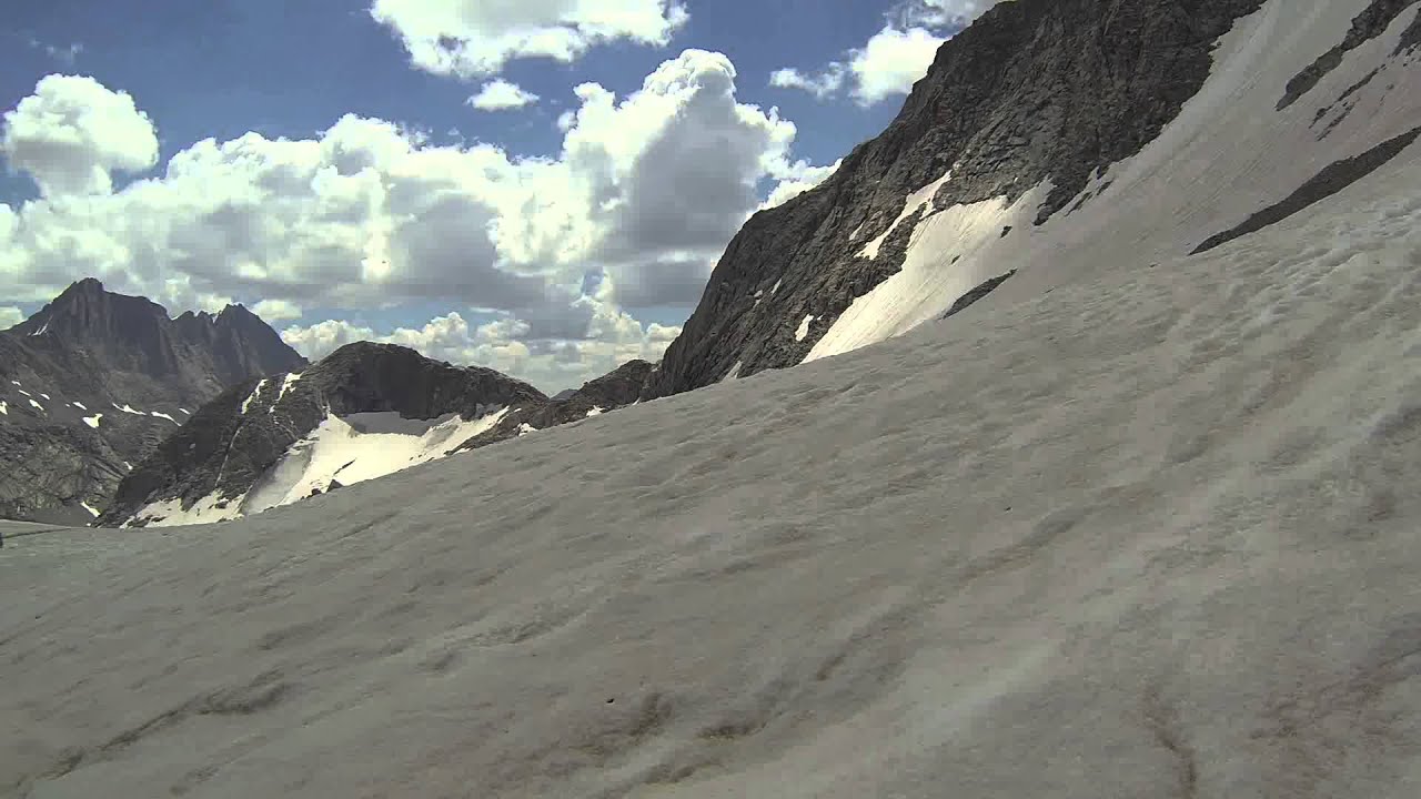 Wind River Range Snow Climb Up To Knapsack Col - YouTube