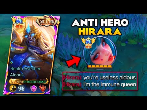 BEST WAY TO DESTROY THIS NEW HERO HIRARA USING ALDOUS!!!🔥 | THIS TRASHTALKER GOT KARMA!!! - MLBB