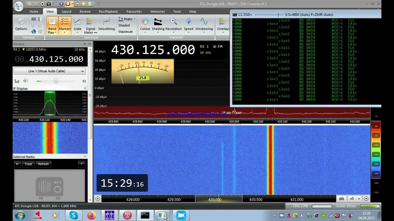 Listening/decoding DMR mode by using MultiPSK and SDR Console configurated for DSD+. - YouTube
