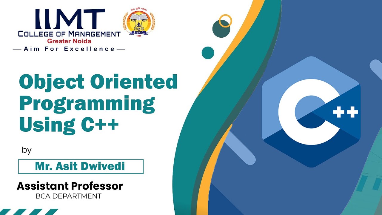 Object Oriented Programming Using C++ | BCA | Computer Application ...