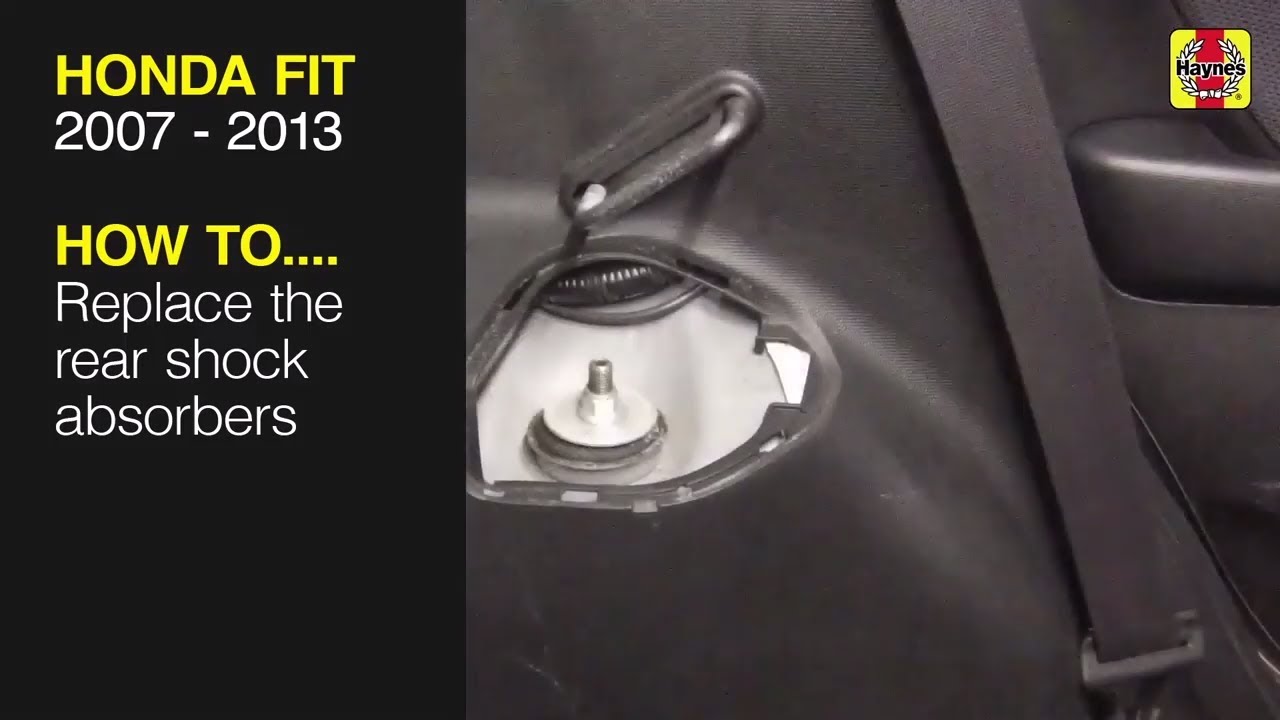 How to Replace the rear shock absorbers on the Honda Fit 2007 to 2013 ...