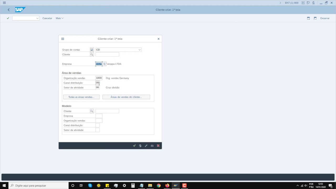 27 - Módulo SD Criar um novo cliente XD01 SAP - YouTube