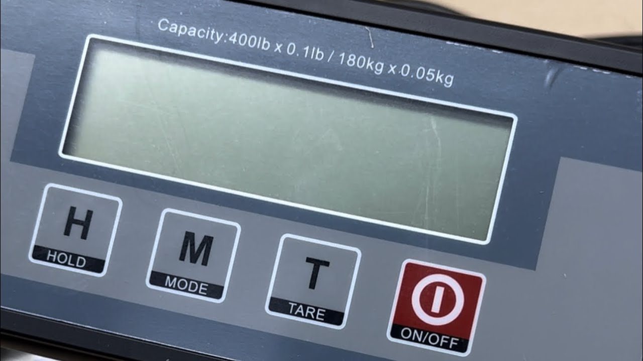 Calibration adjustment of a Angel POS 400lb shipping scale - YouTube