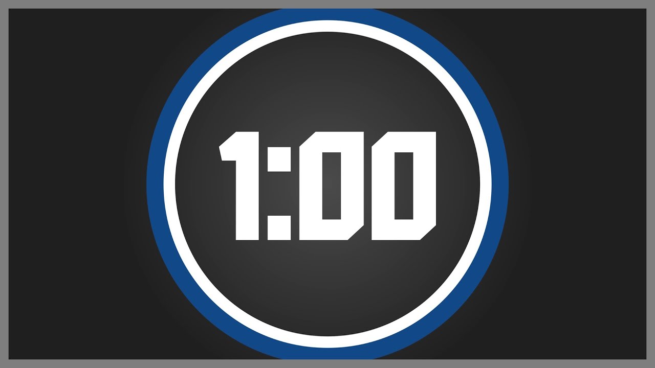 1 Minute Countdown Timer [4k] - YouTube