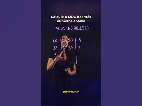 Como calcular MDC? Máximo divisor comum. - YouTube
