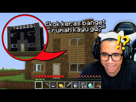 Aku Bikin Teman Ku Binggung Dengan Menukar Texture Kayu dan Bedrock di Minecraft ..