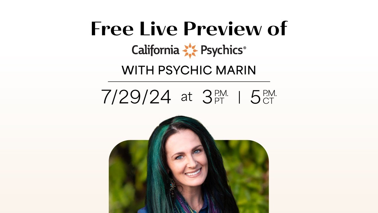 Free Live Preview of California Psychics with Psychic Marin - YouTube
