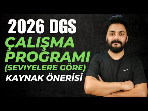 2026 DGS DERS ÇALIŞMA PROGRAMI KAYNAK ÖNERİLERİ 📹💯🧮