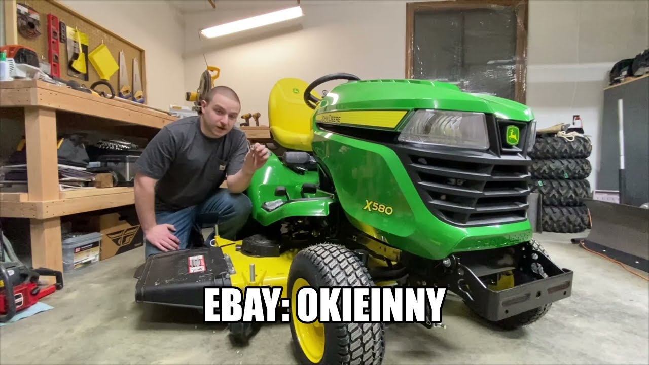 John Deere Lawn Tractor LED Headlight Upgrade - YouTube