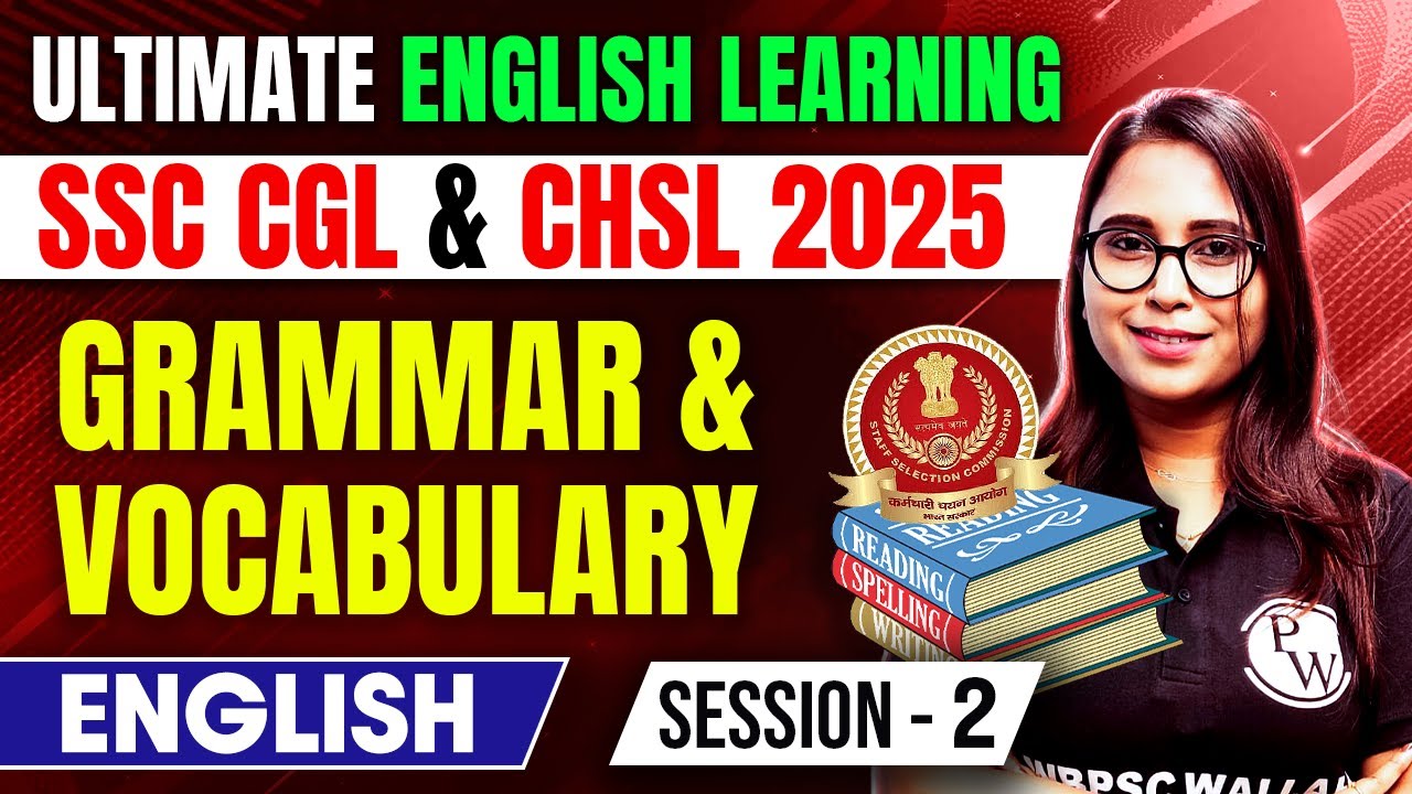 Ultimate English Learning : Grammar & Vocabulary | Session 2 | For SSC CGL & CHSL 2025 - YouTube