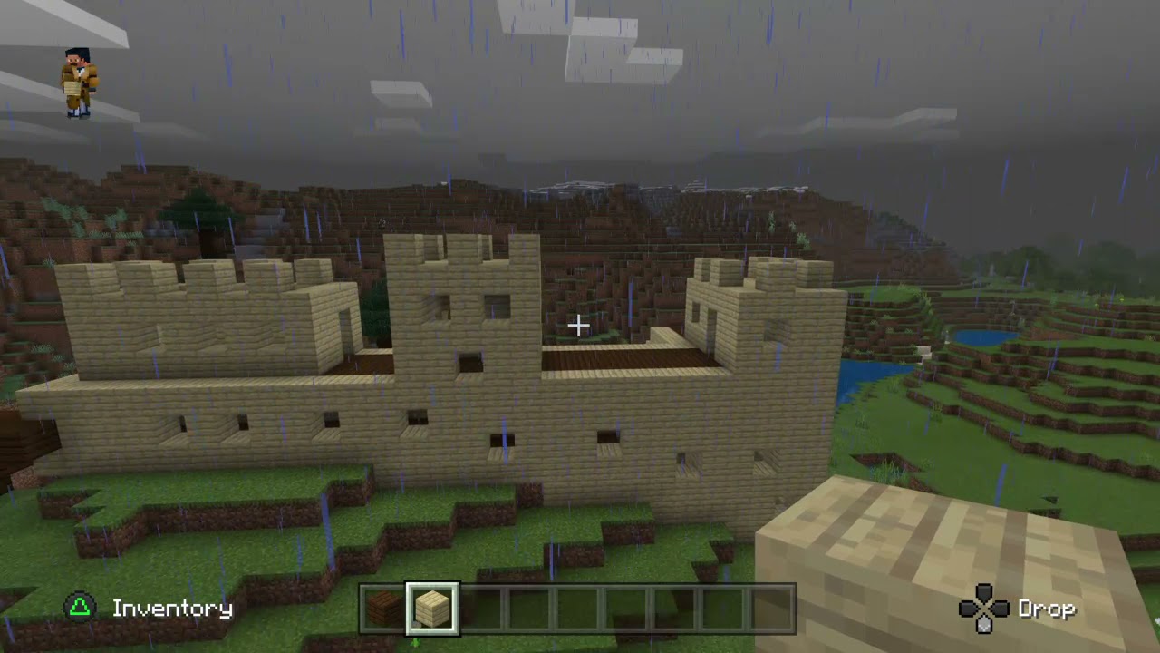 Minecraft how to Build the great wall of China. (small section) - YouTube