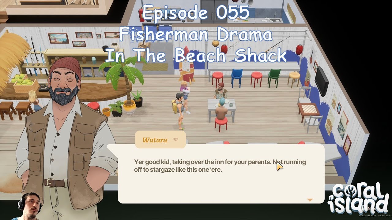 Coral Island V1.1 - Episode 055 Fisherman Drama In The Beach Shack ...