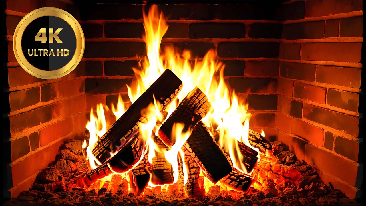 Crackling Fire in 4K | Relaxing Fireplace ASMR with Warm Glow - YouTube