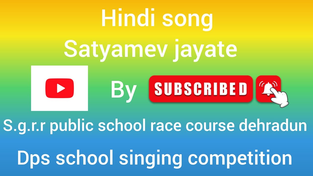 hindi song satyamev jayate by sgrr race course dehradun singing ...
