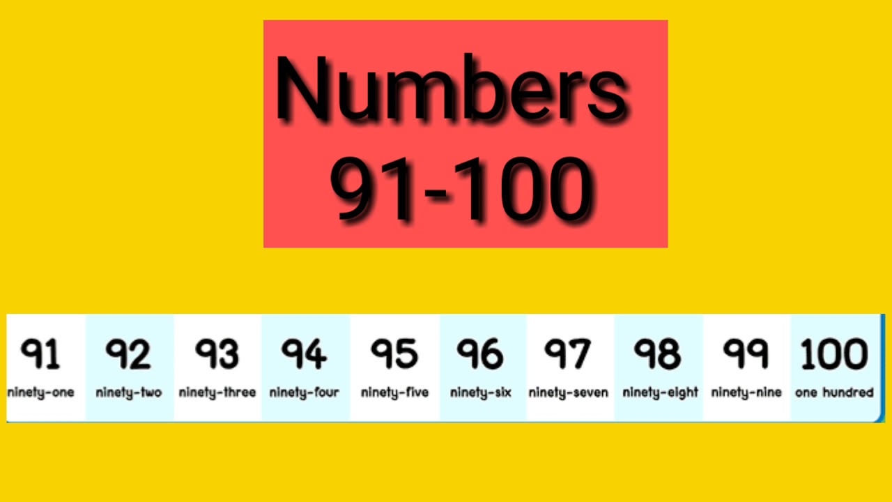 Numbers 91 100 YouTube numbers-91-100-youtube