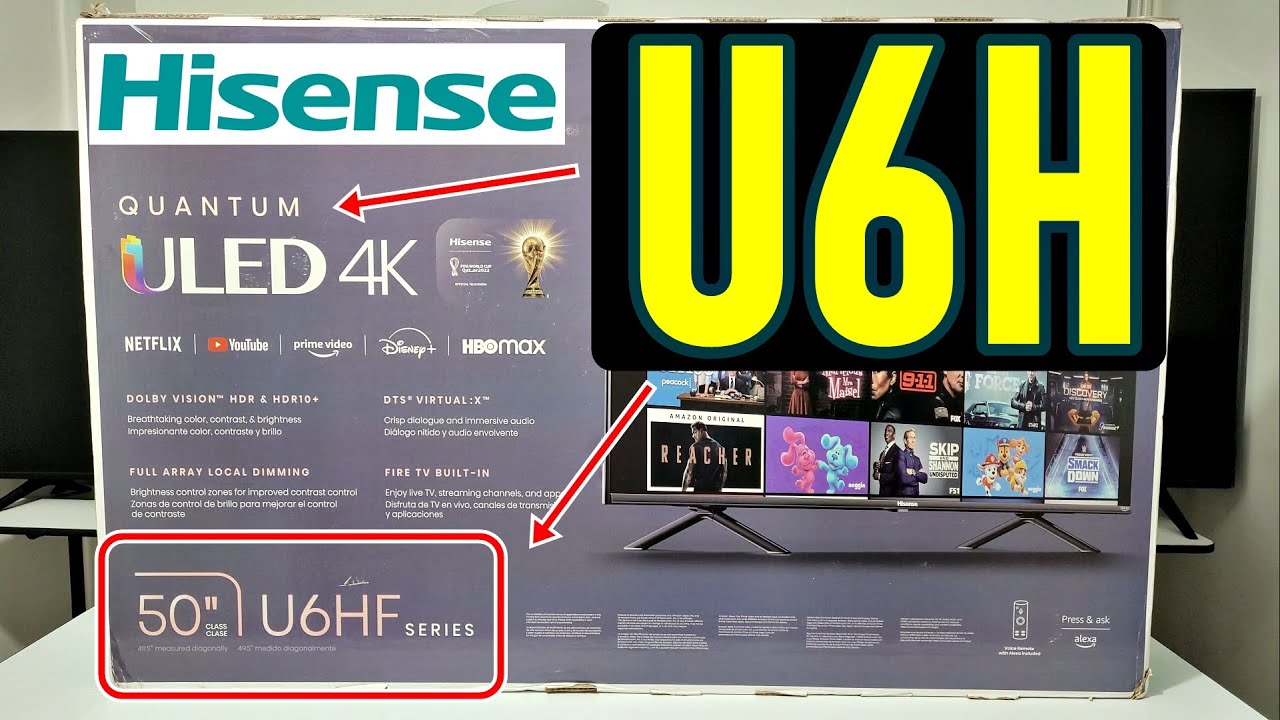 HISENSE U6H (U6HF) Fire tv: UNBOXING Y REVIEW COMPLETA / VRR FREESYNC Y ...
