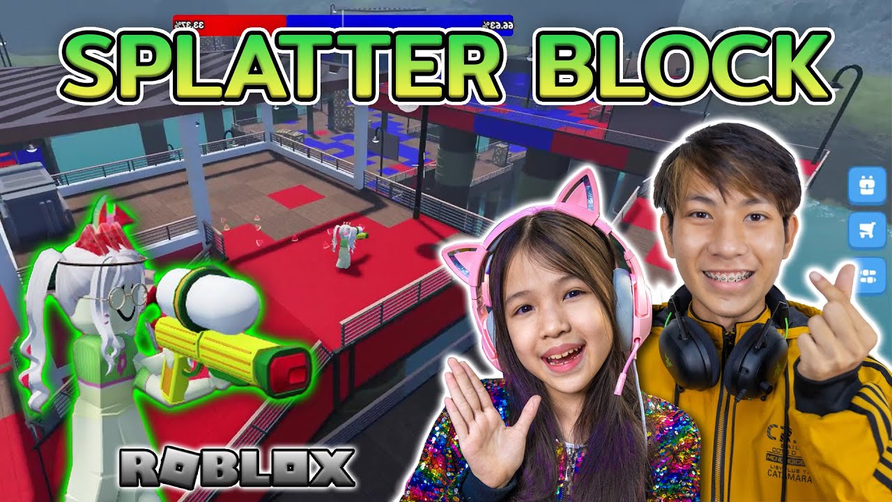 สงครามฉีดสีแย่งพื้นที่ Splatter Blocks [ Roblox ] - YouTube
