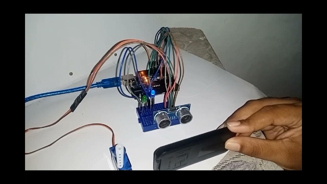 Controlling a Servo Motor and an Ultrasonic sensor with LED - YouTube