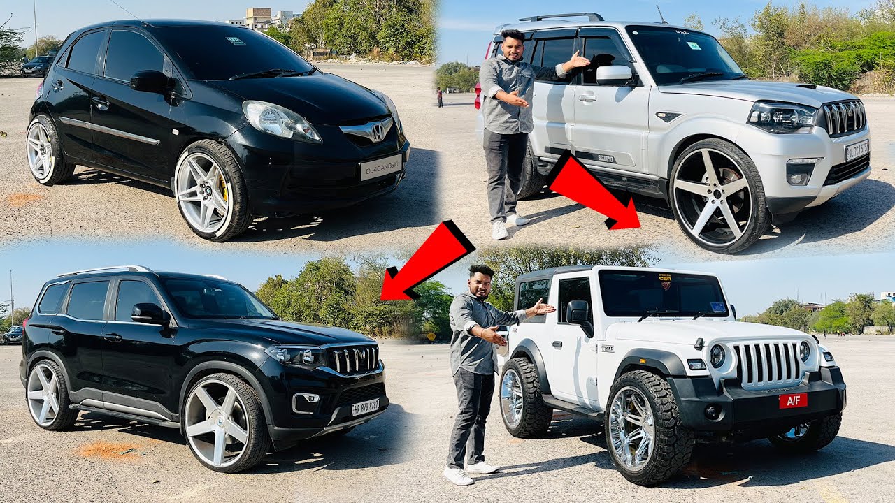 Modified Thar Crazy Public Reaction 😱😱 Delhi कि Modified Cars ️ Thar ...