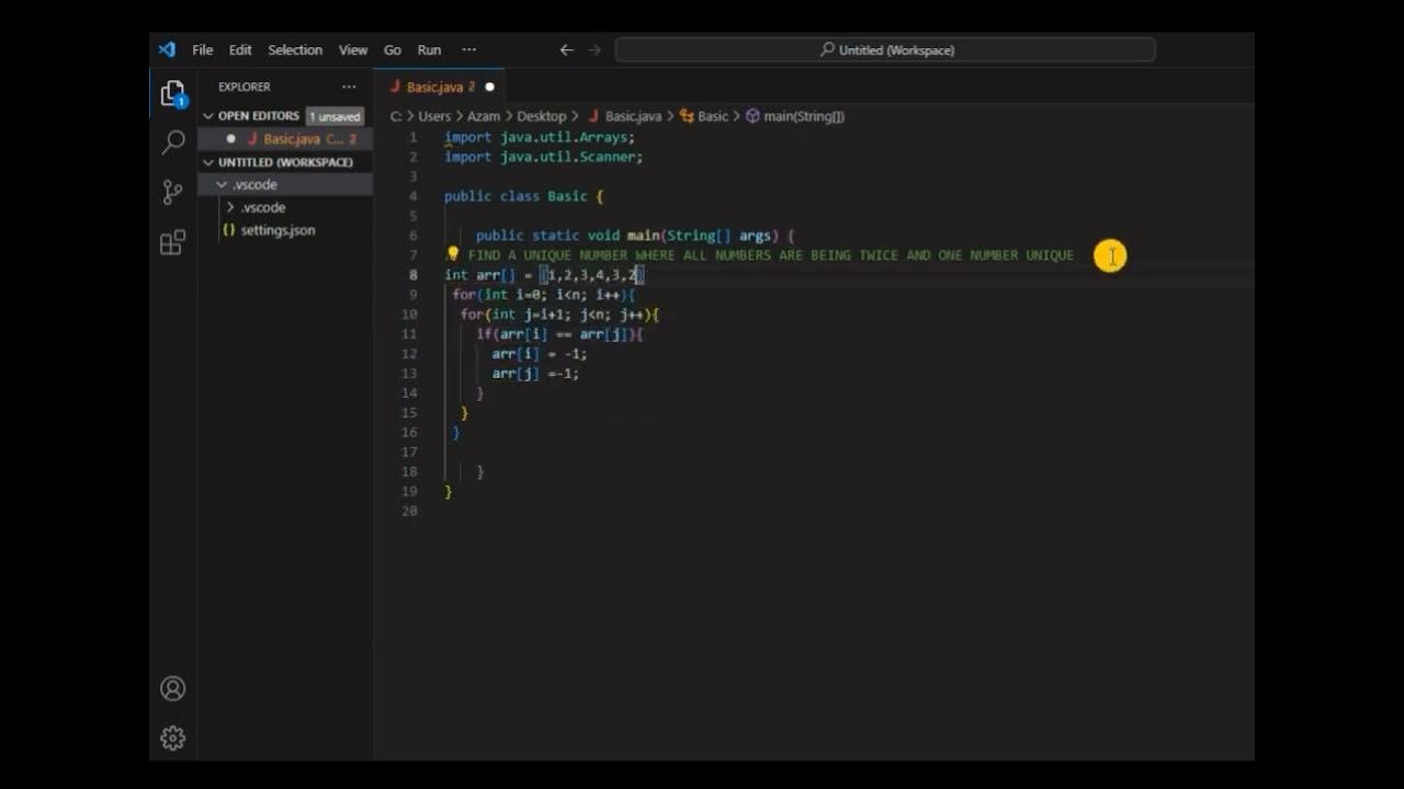 Find a unique number in array best approach - YouTube