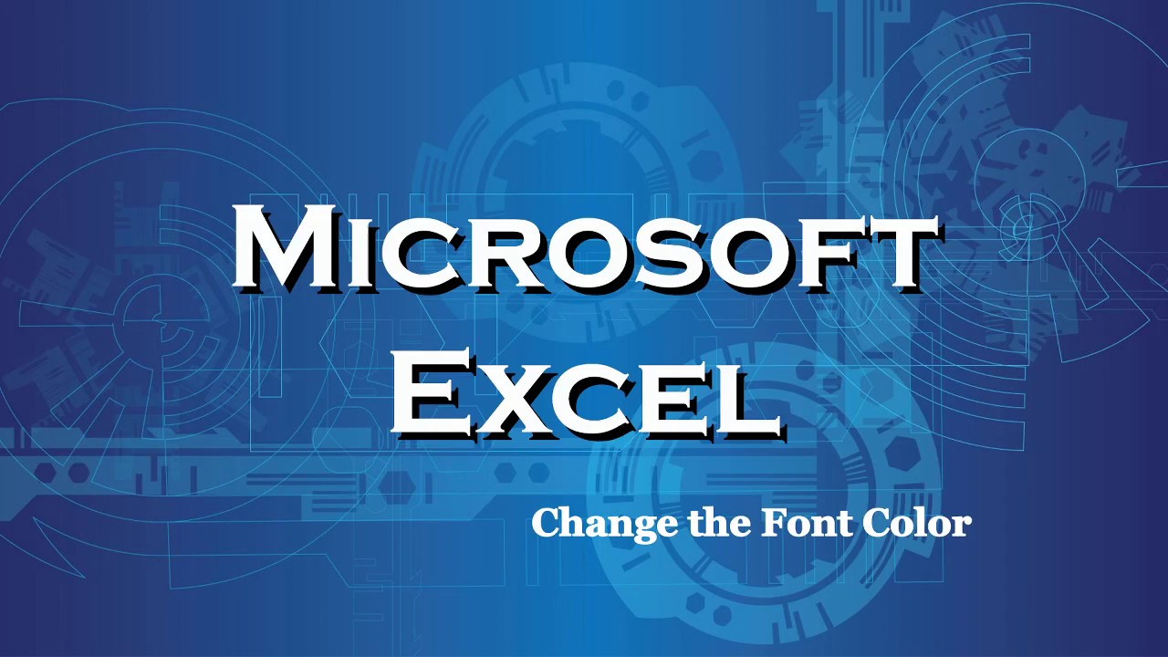 Excel 2016 Change The Font Color YouTube excel-2016-change-the-font-color-youtube