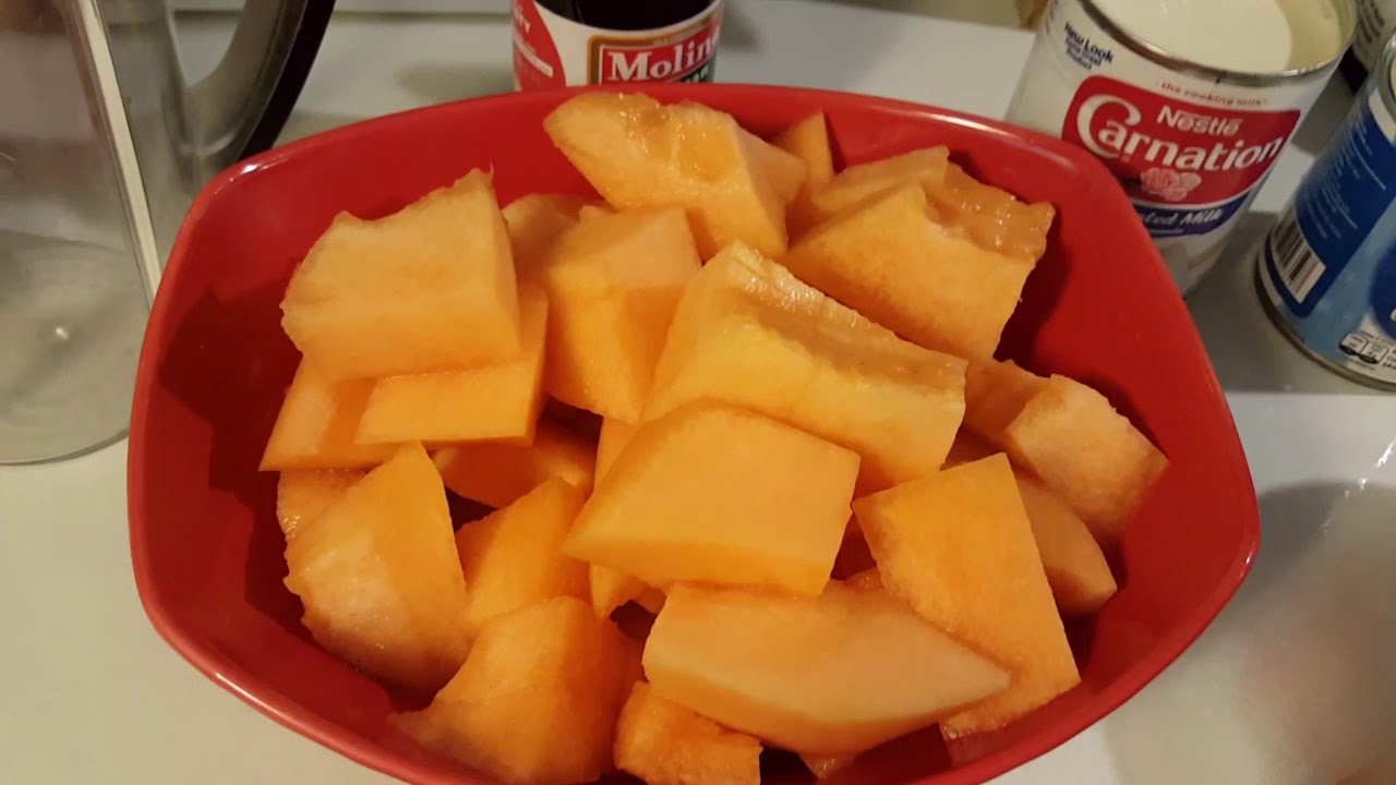 Licuado de melón con leche evaporada,y leche condensada - YouTube