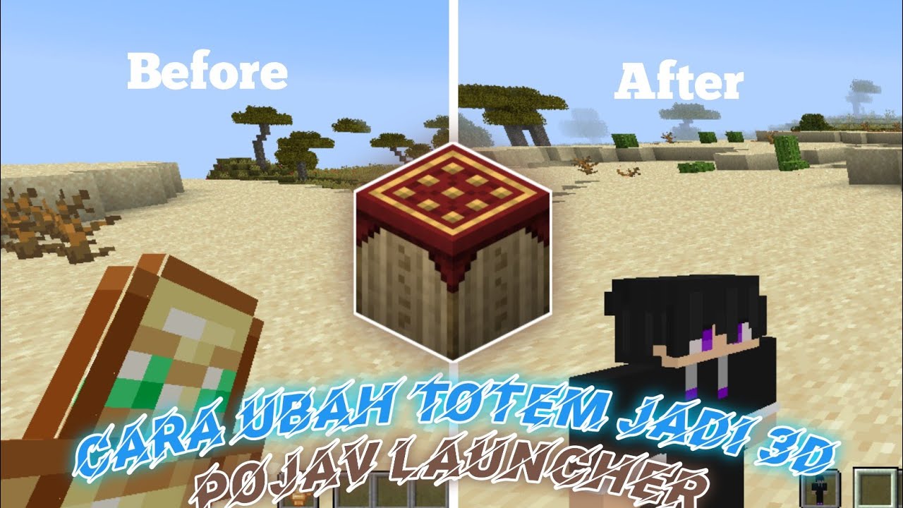 Cara mengubah Totem menjadi 3D/bisa pake sekin kalian Di pojav launcher ...