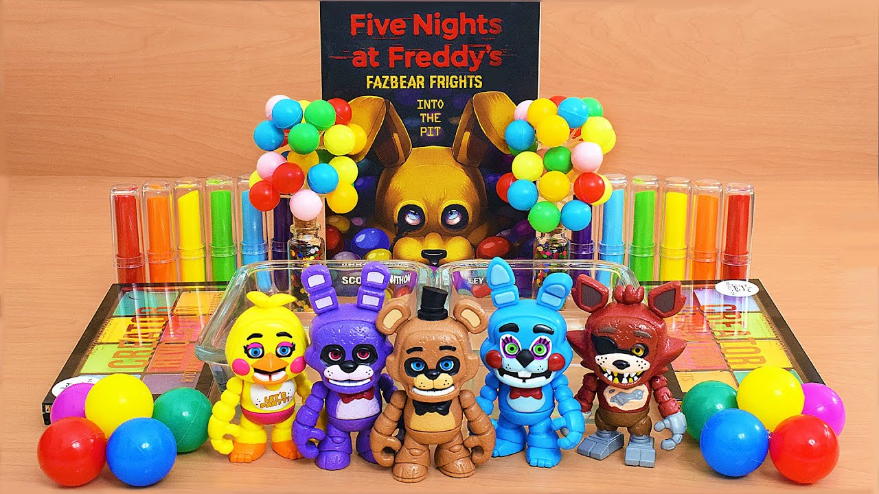 Slime ASMR - Five Nights At Freddy's - Mixing Makeup Eyeshadow Into ...
