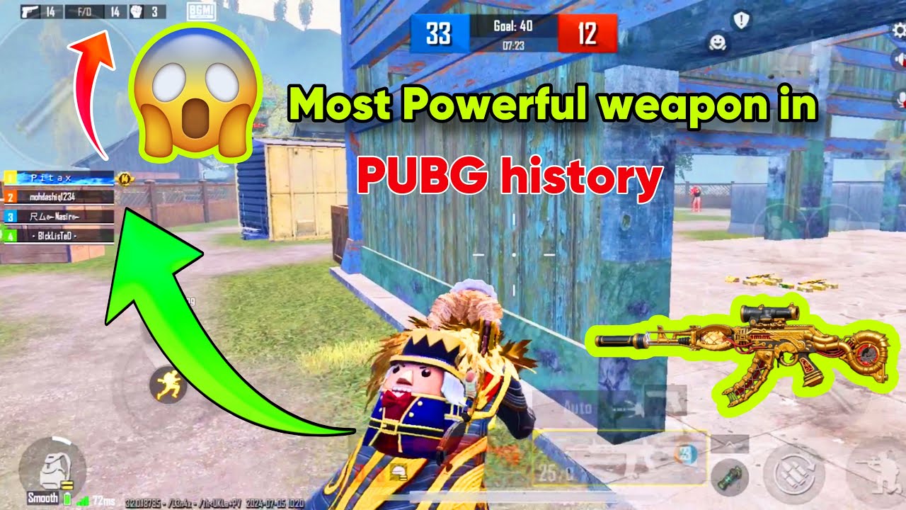 Best weapon in PUBG History#pubgmobile #bgmi #pubgfunny #pubgtelugu # ...