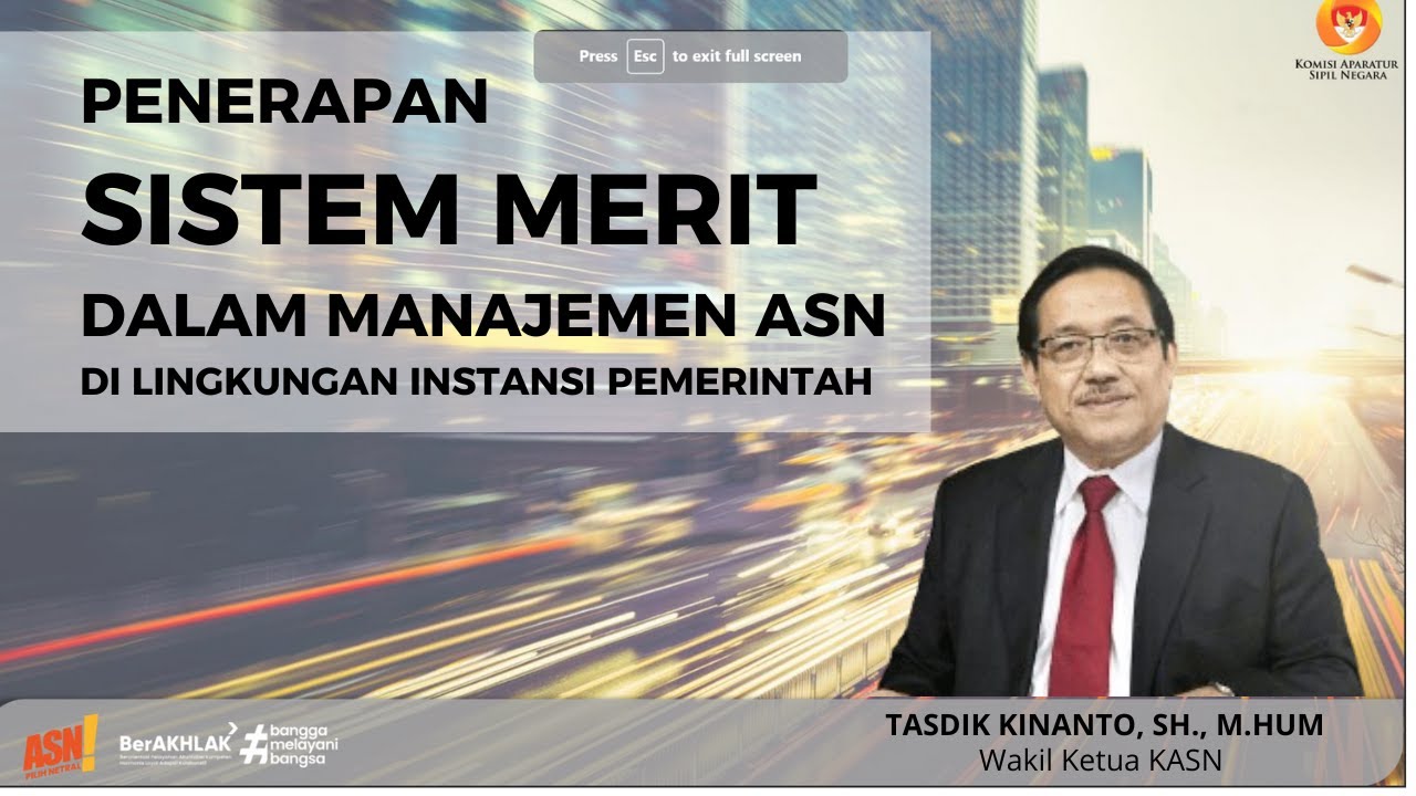 Penerapan Sistem Merit dalam Manajemen ASN - YouTube