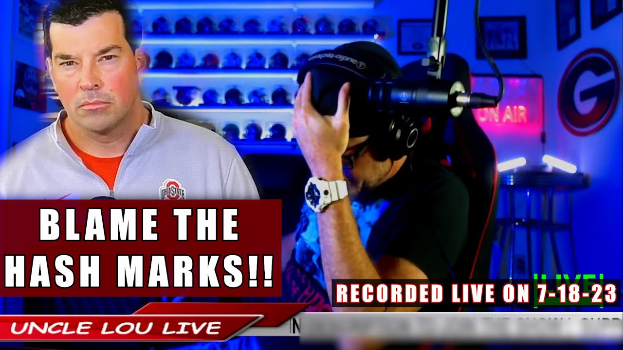 OHIO STATE COACH RYAN DAY CRIES ABOUT HASH MARKS - CALL IN CLIP FROM ...