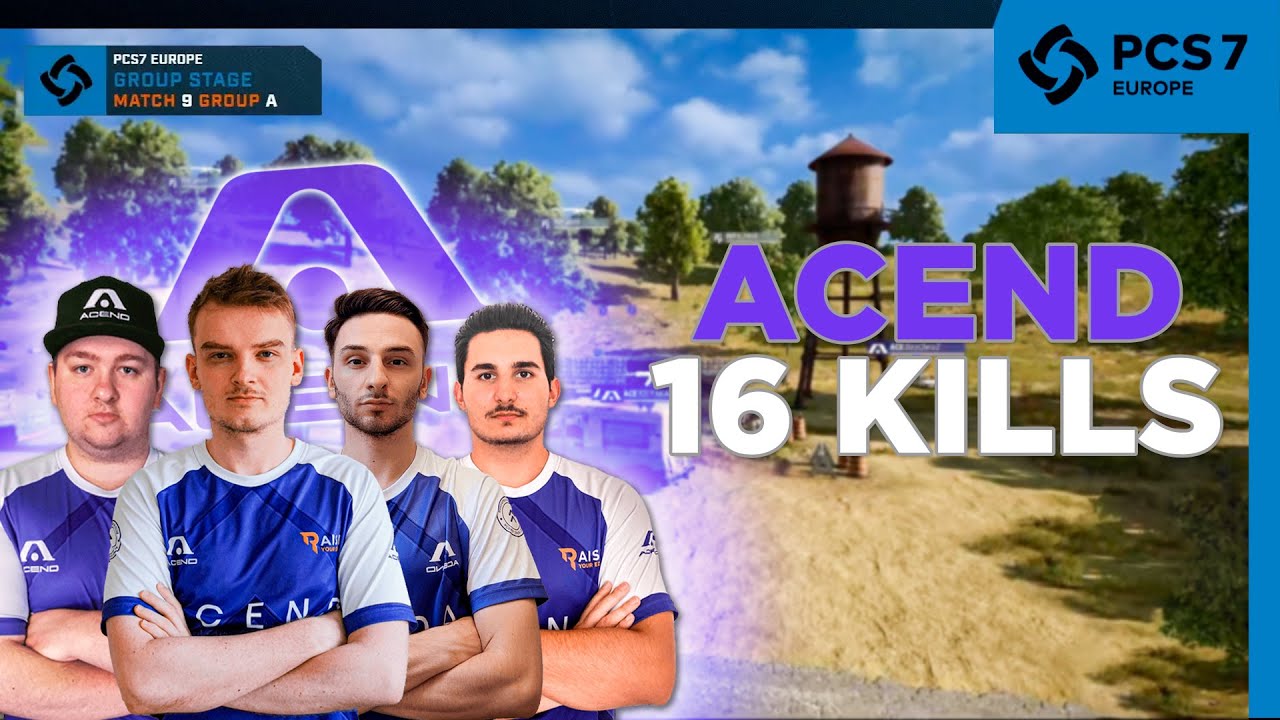 PUBG PCS7 • EUROPE - ACEND CLUB 16 KILLS - YouTube