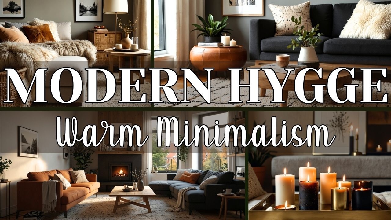 10 Cozy & Modern Hygge Living Room Ideas | Warm Minimalist Interior ...