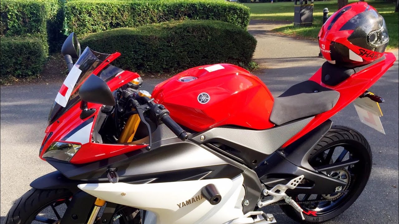 Yamaha YZF-R125 Red/White Colour Scheme - YouTube