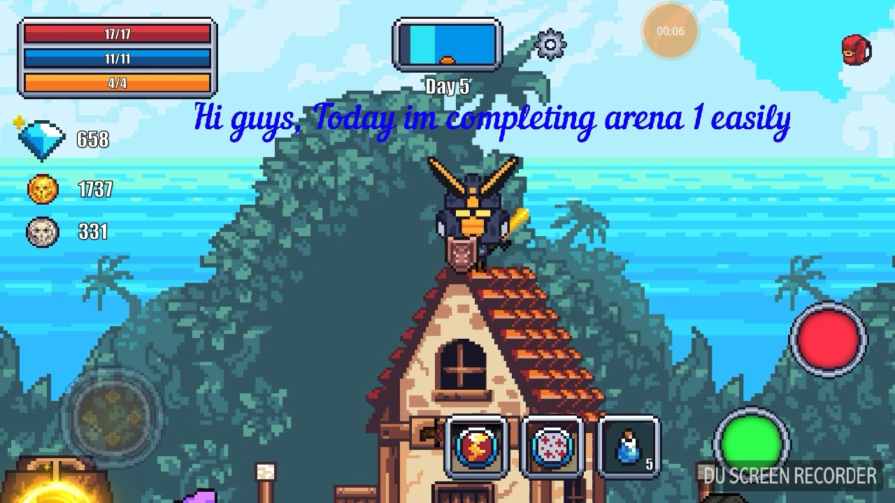 "Pixel survival World" Completing arena 1 with skill stones - YouTube