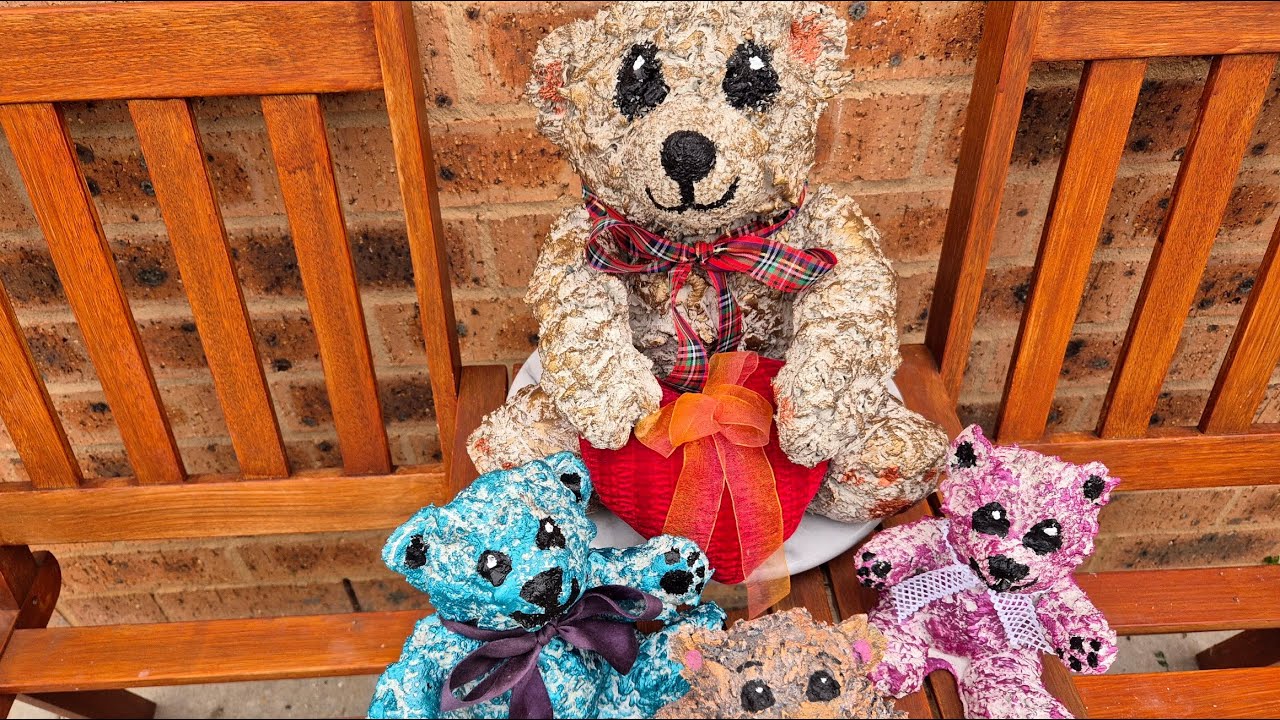 Concrete Art - concrete teddy bears. - YouTube