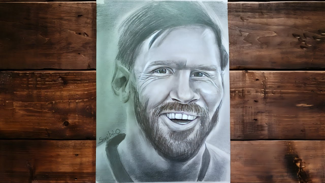 Drawing Lionel Messi 😍 (Timelapse) - YouTube