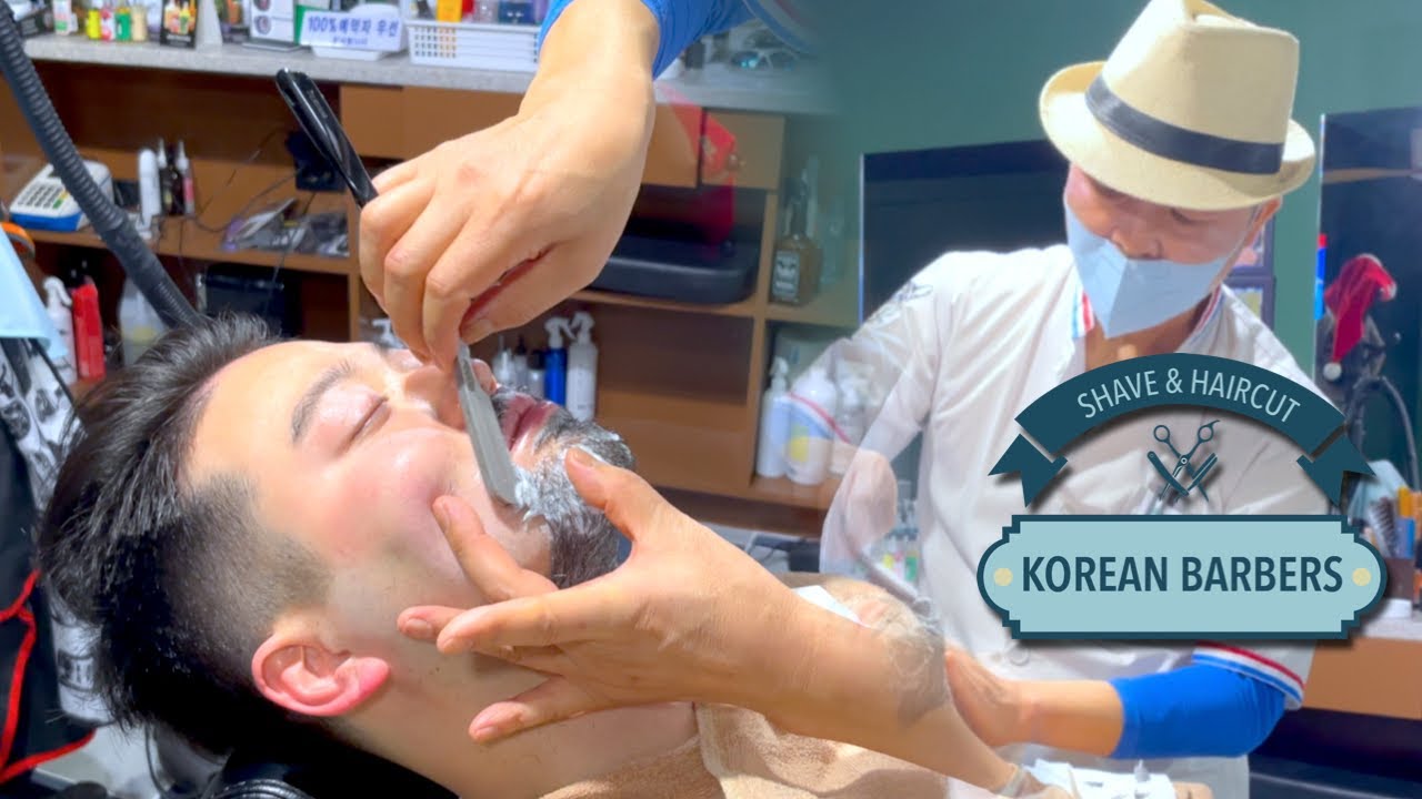 💈asmr Hot Towel Shave Face Massage Exfoliate By Barber Charles Kim