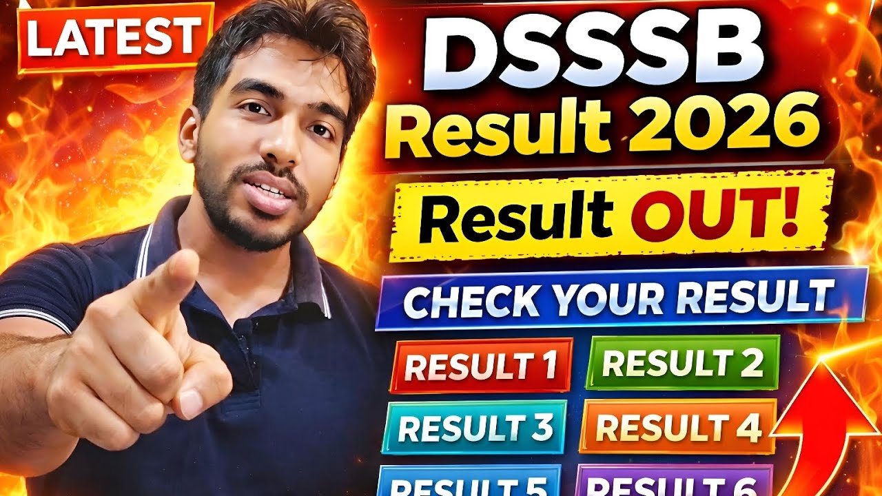 Dsssb Result Notice OUT 21/01/2026 #DSSSBEXAM2026 #DSSSBVACANCY2026 ...