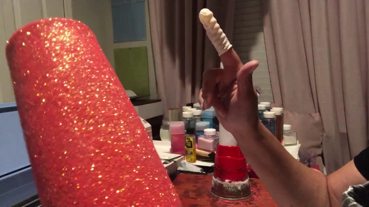 Gorgeous salmon color glitter epoxy tumbler. - YouTube