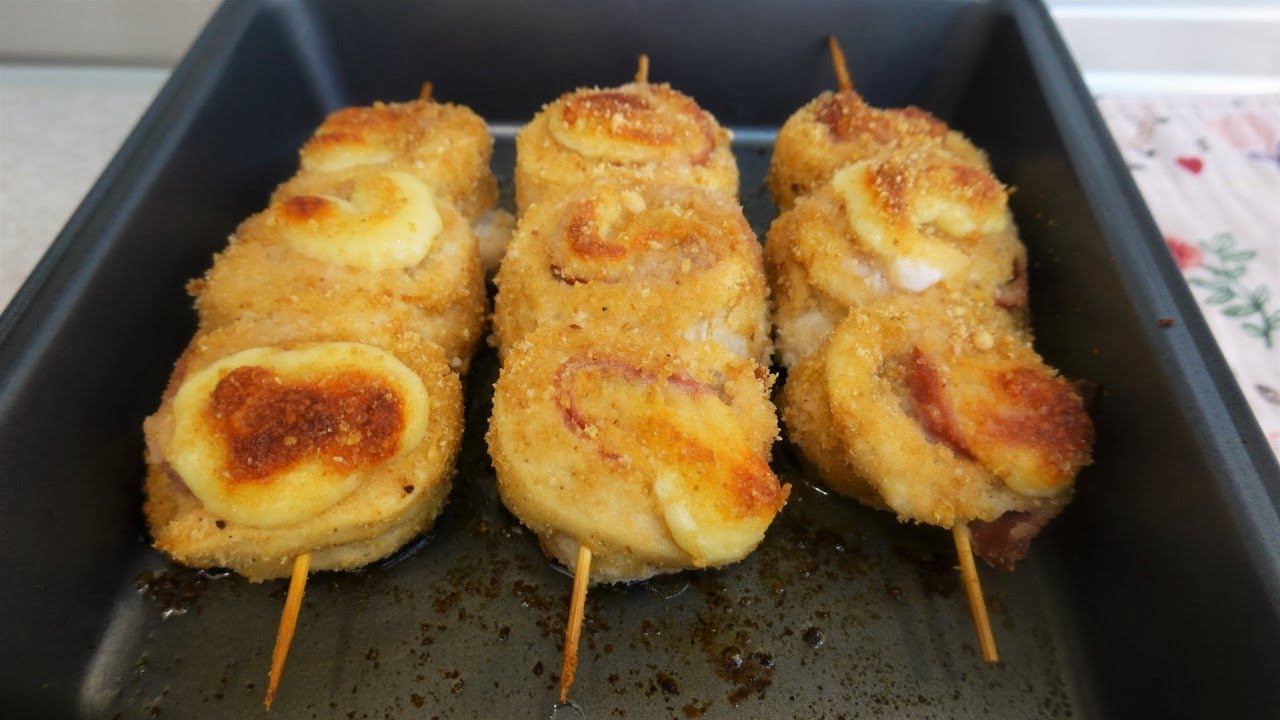 Baked Chicken Rolls ! Chicken Rolls Involtini Recipe ! Delicious Dinner ...