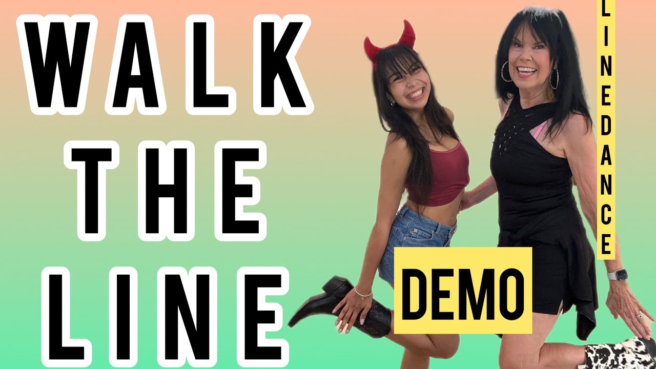 WALK THE LINE --line dance DEMO. High beginner - YouTube