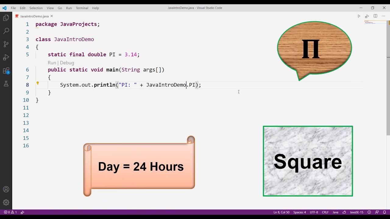 Session28 Constants in Java | Definition | Real world examples - Pashto - YouTube