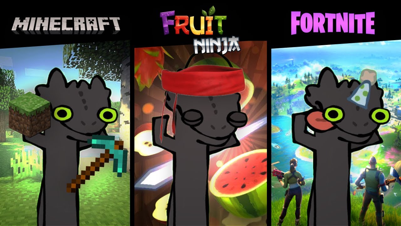 Toothless Dancing but In Famous Games (Part 2) - YouTube