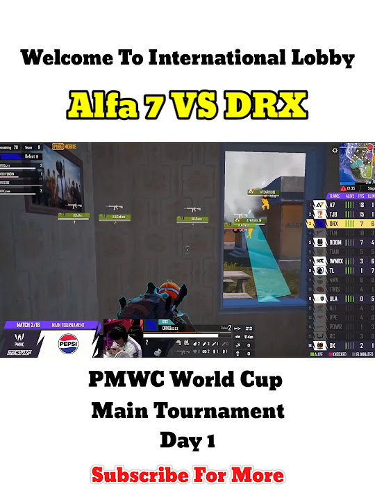 PMWC Highlights | Pubg World Cup Day 1 | Alfa 7 VS DRX #pubg #pmwc #pubgmobile #gaming #shorts ...