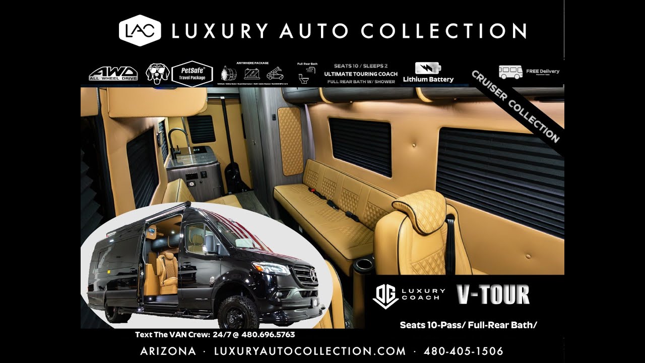 NEW 2025 OGV Luxury Coach V-TOUR AWD Full Lithium 10-Pass/Sleeps-2 Full ...