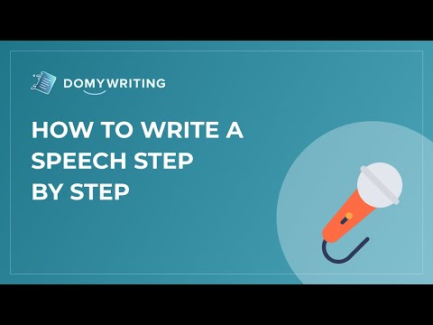 How to Write a Speech Step by Step - YouTube